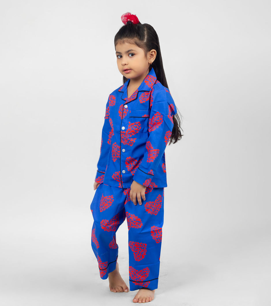 Kids Night Suits – Printed Cotton Kids Nightwear Suit – koochi Poochi